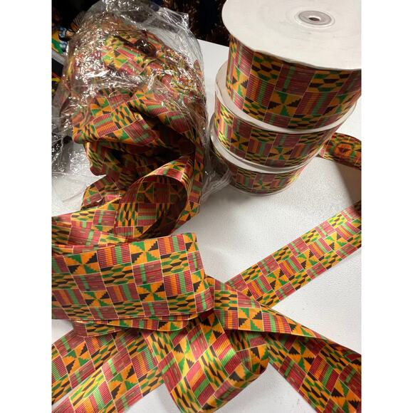 Other | African Print Ribbon African Ankara Kente 3 Yards Of 2 Wide ...